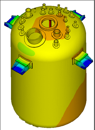 Static FEA of Complete Pressure Vessel - Analyzer-cae - engineering ...